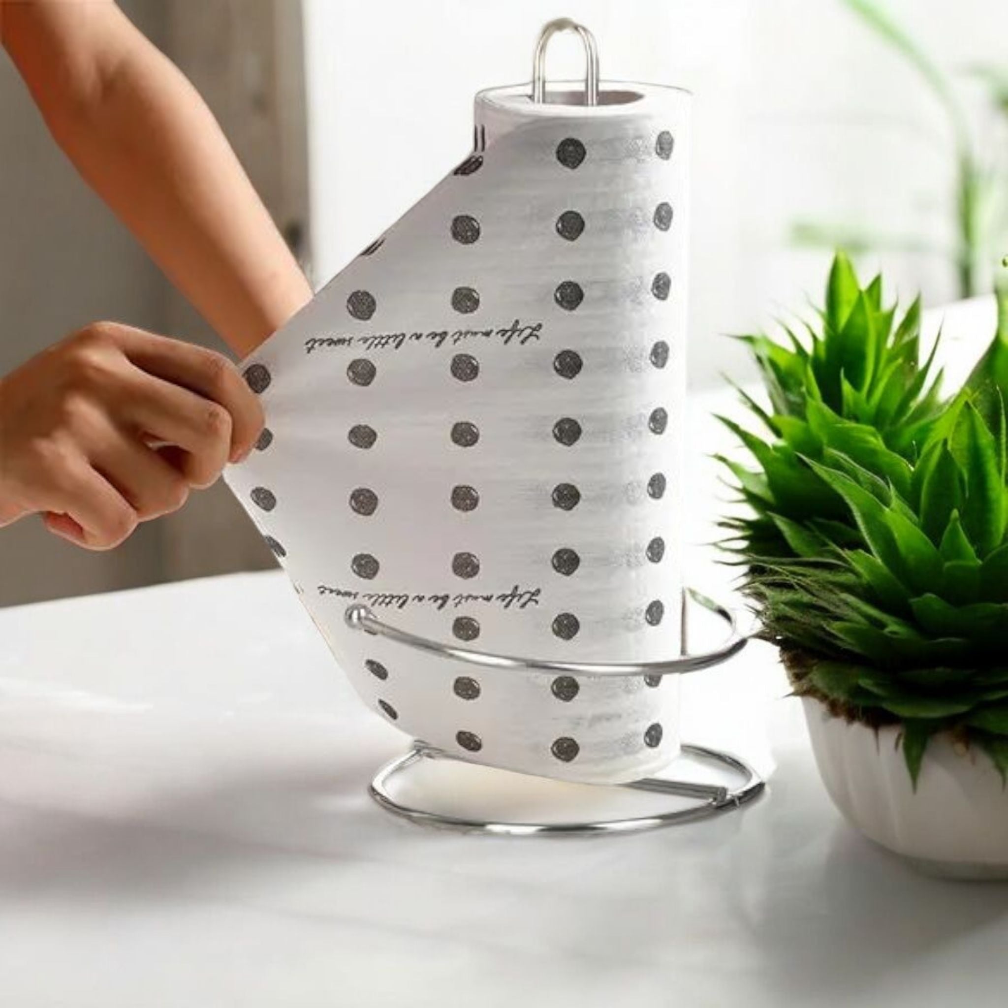 Stainless Steel Paper Towel Holder Stand – BHARAT LE